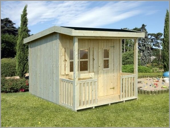 Dětský hrací domeček AXEL, dřevěný dětský domek, zahradní domek pro ...